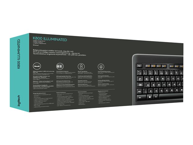 WIRELESS KEYBOARD K800 ILLUMINATED ITALIAN LAYOUT | Converge UK