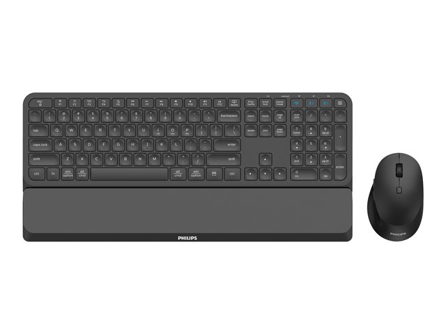 Philips 6000 series SPT6607B - keyboard and mouse set - QWERTY - black ...